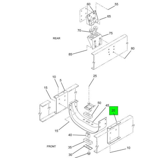 3507257C1 Navistar International | Left Front Engine Mount Bracket ...