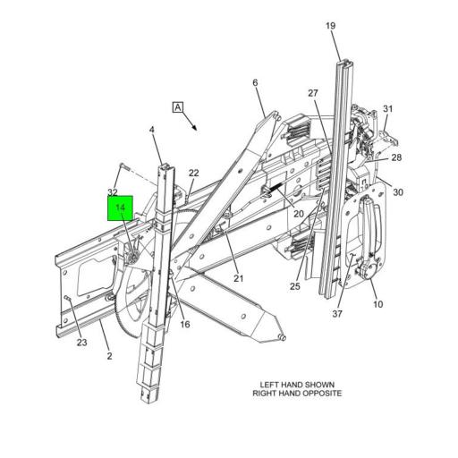 2506025C1 Navistar International | Door Key Cylinder Rod Left | Source ...