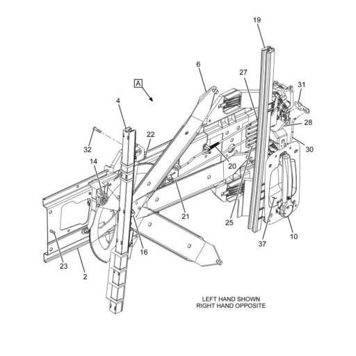 4019200C94 Navistar International | Left Cab Door Hardware Assembly ...