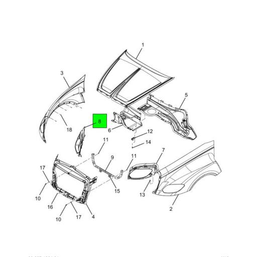 4051902C4 Navistar International | Headlight Reinforcement Right ...