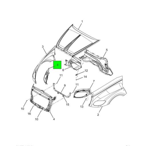 4051902C1 Navistar International | Right Headlight Reinforcement ...