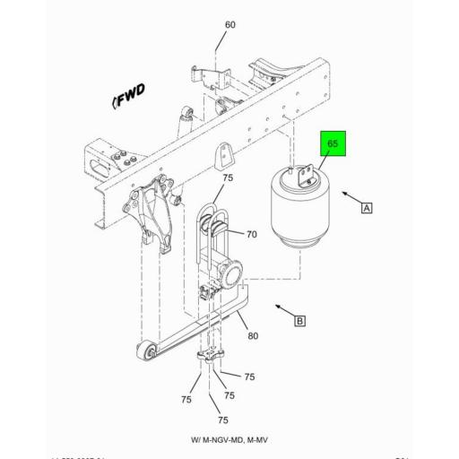 3541735C2 Navistar International | Air Ride Spring 12-155K Double Slot ...