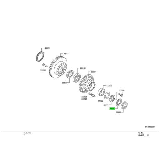 MB308962 Mitsubishi FUSO | Lock Ring for Rear Wheel Hub Bearing ...