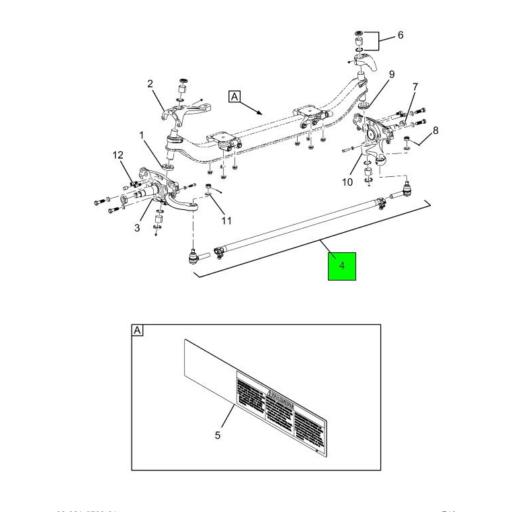 H76879002 Navistar International | Front Axle Tie Rod With Ends ...