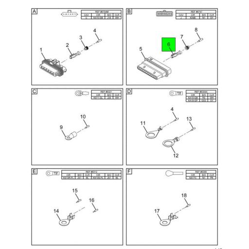3535303C1 Navistar International | Female Terminal Cable 6-Wire Lead ...