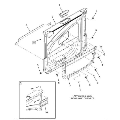 4100553C91 Navistar International | Panel Door Trim Right Rear Power ...
