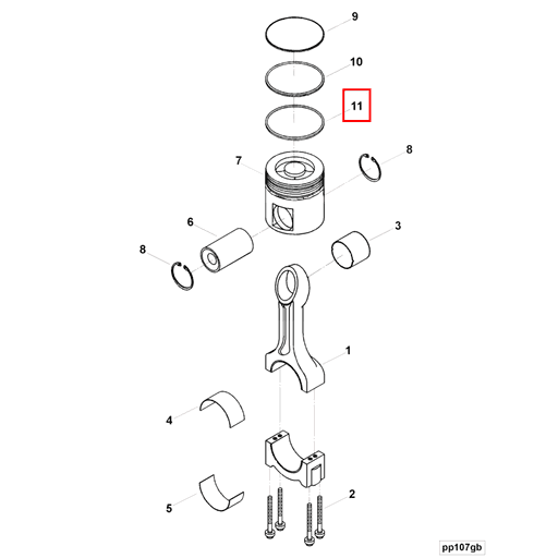 3691658 Cummins | Oil Piston Ring | Source One Parts Center