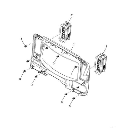 3765121F92 Navistar International | MM Driver Control Bezel Flat ...