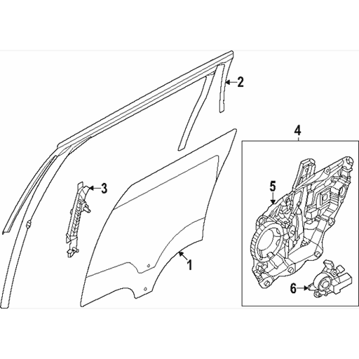 R2TZ5825767D Ford | Window Track Run Door Glass - Left Rear | Source ...