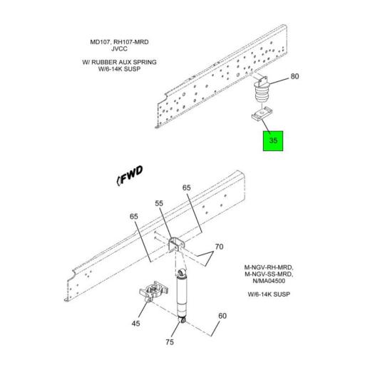 3545720C2 Navistar International | Seat Front Spring U-Bolt | Source ...
