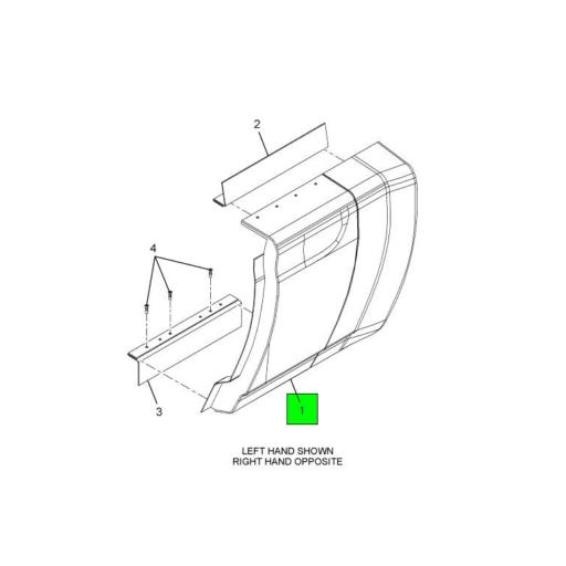3861815C2 Navistar International | Chassis Panel Skirt Rear Right-Hand ...