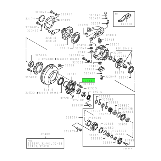 MK501079 Mitsubishi FUSO | Left-hand Rear Wheel Hub Bolt | Source One ...