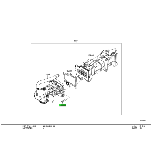 MK667798 Mitsubishi FUSO | Exhaust Gas Recirculation Equipment Bolt ...