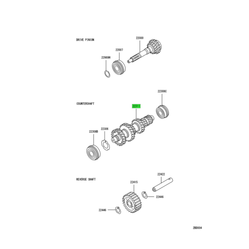 ME610808 Mitsubishi FUSO | Manual Transmission Countershaft Gear ...
