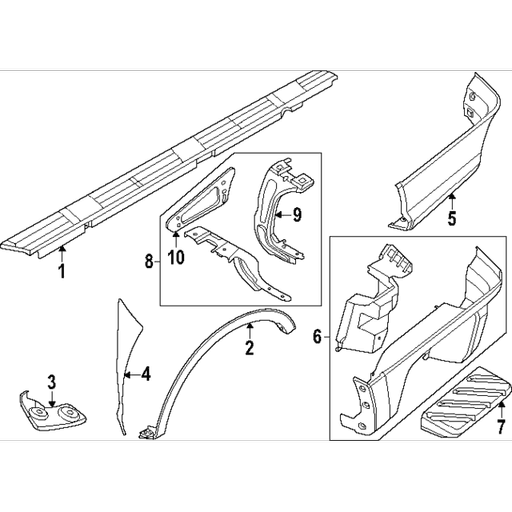 N1WZE20023B Ford | Reinforcement - Left | Source One Parts Center