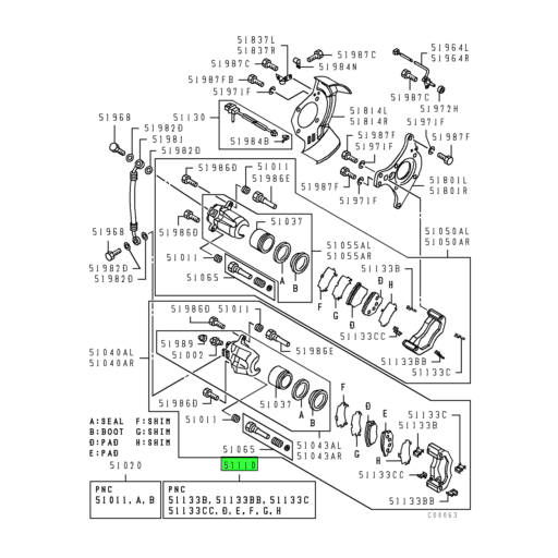 QY002019 Mitsubishi FUSO | Pad Kit | Source One Parts Center