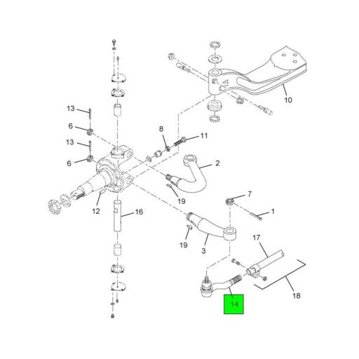 R230072 Navistar International | Left Tie Rod End | Source One Parts Center