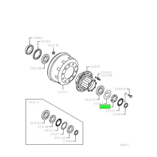 MC816990 Mitsubishi FUSO | Rear Wheel Hub Bearing Lock Nut | Source One ...
