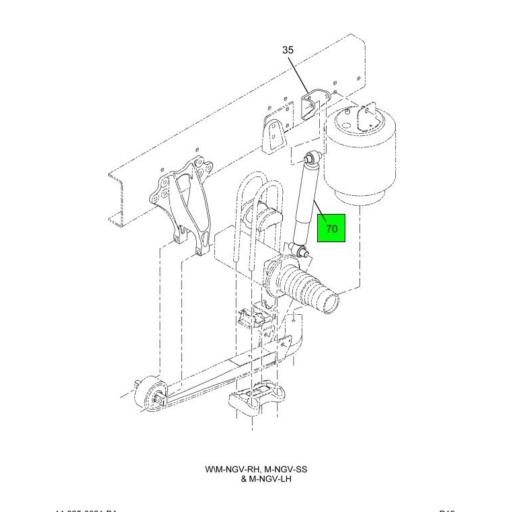 4050340C1 Navistar International | Left-Hand Rear Shock Absorber with ...