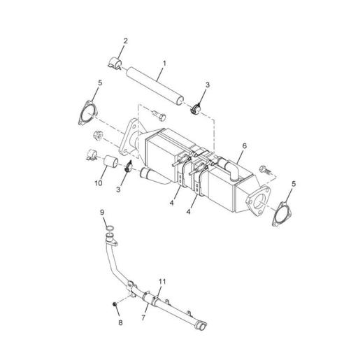 1876262C97 Navistar International | 260mm EGR Cooler Assembly Kit ...