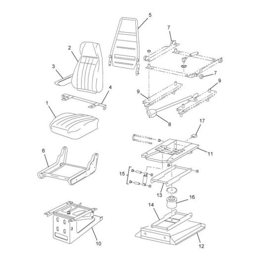 3561006C91 Navistar International | SEAT HIGH BACK PASSENGER GRAY ...