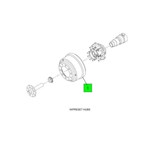 2605081C1 Fleetrite | Rear Wheel Brake Drum 2 x 16 285 Caster 165 x 7 ...