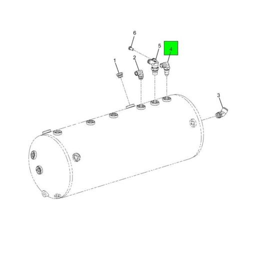 6131508C1 Navistar International | Check Valve 90-Degree Elbow M22 x 1/ ...