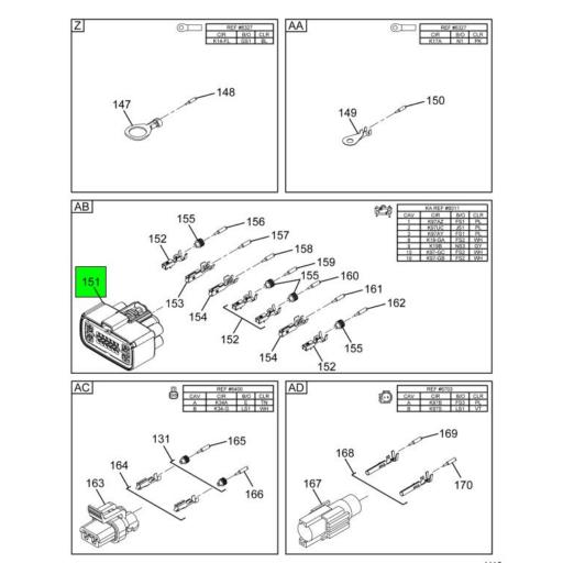 3832841C1 Navistar International | CONNECTOR BODY MOLEX 16-WAY MIXED ...