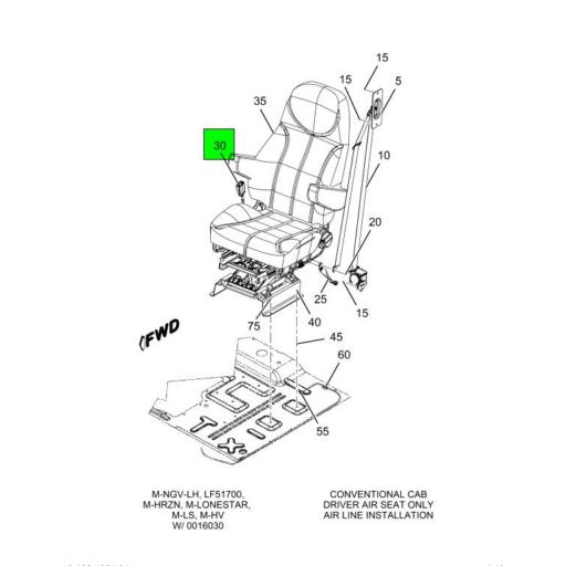 4129709C91 Navistar International | BELT BUCKLE AIR SEAT W/TETHER FED ...