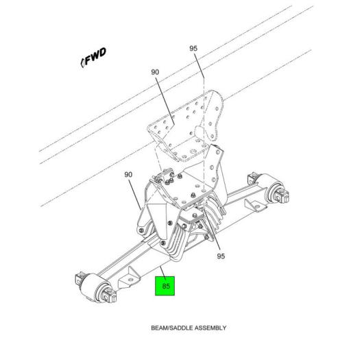3590037C92 Navistar International | Rear Saddle Spring/Equalizer BM ...