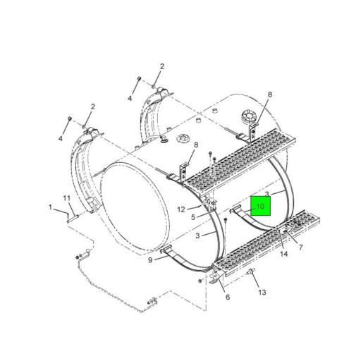 3730472C1 Navistar International | Fuel Tank Mounting Strap Front ...