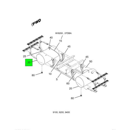2005388C92 Navistar International | Fuel Tank Left-Hand 150 Gallon ...