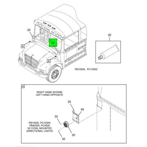 2230585C1 Navistar International | Light Directional Amber Lens 7-Inch ...