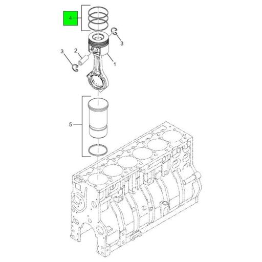 1876099C91 Navistar International | Piston Ring Kit 466HT | Source One ...