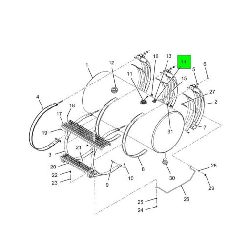3588172C1 Navistar International | Heat Exchanger Clamp - 15 Pack ...