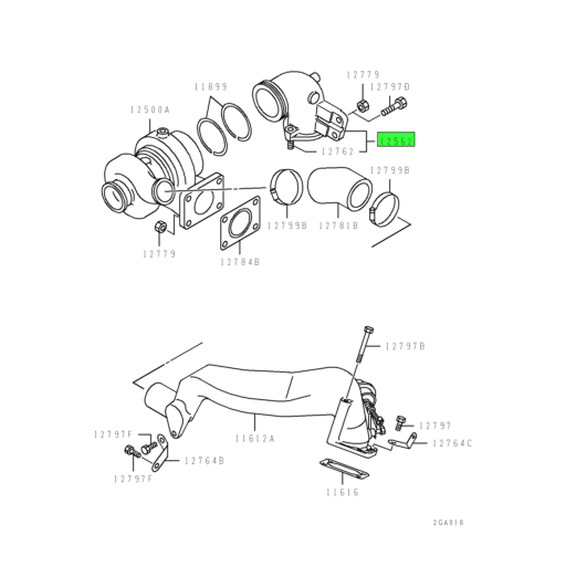 ME013716 Mitsubishi FUSO | Turbocharger TO Exhaust Pipe | Source One ...