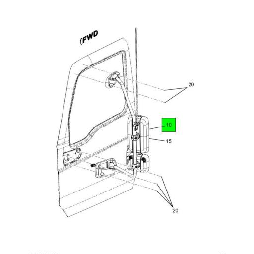 3766399C93 Navistar International | Rear View Mirror C-Loop Left-Hand ...