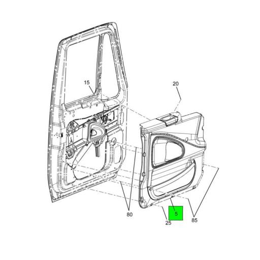 6124175C91 Navistar International | Left-Hand Front Door Trim Panel ...