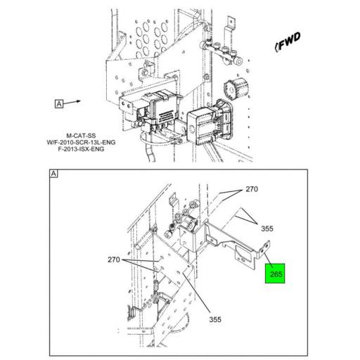 4091141C1 Navistar International | Underhood PDM Bracket Support ...