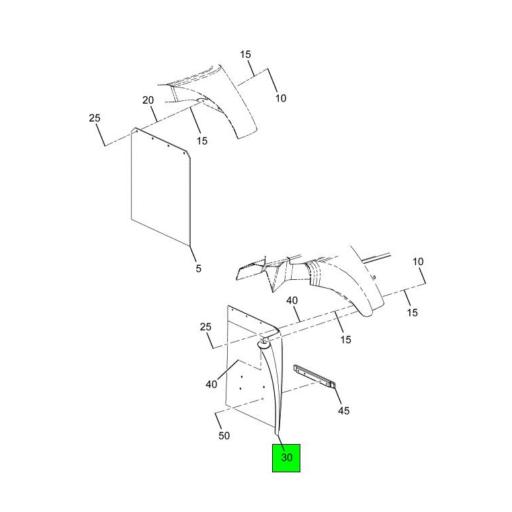 3584129C4 Navistar International | Right-Hand Front Fender Hood Guard ...