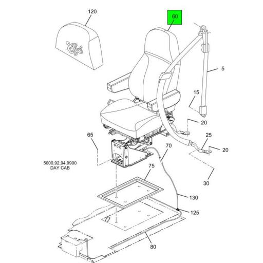 3662506C91 Navistar International | Driver Seat Medium Tan Leather 2195 ...