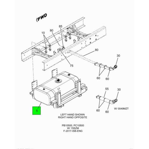 4108372C93 Navistar International | Left-Hand Side Fuel Tank Cage ...