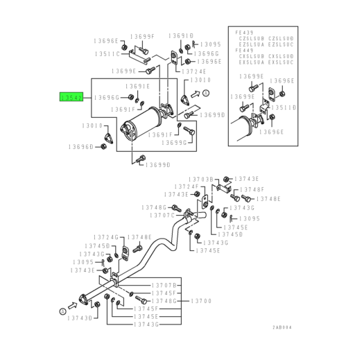 MC116003 Mitsubishi FUSO | Exhaust Main Muffler | Source One Parts Center