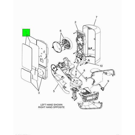 2526461C1 Navistar International | Upper Main Mirror Glass | Source One ...