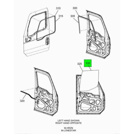4053424C2 Navistar International | Right-Hand Window Glass | Source One ...