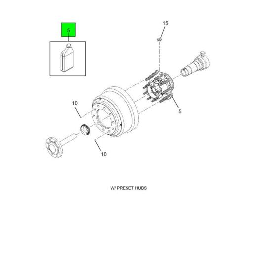3748335C92 Navistar International | HUB REAR WHEEL 190 IRON 10- 285 ...