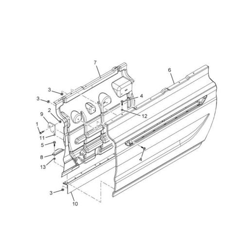 3726597C91 Navistar International | Left Chassis Panel Skirt Assembly ...