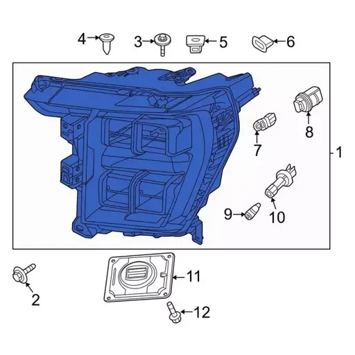 NL3Z13008L Ford | Lamp Composite Headlight - Right Front Center ...