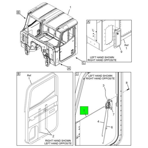 1680765C2 Navistar International | Left Inner Door Control Rod | Source ...