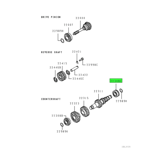 MH042077 Mitsubishi FUSO | Manual Transmission Countershaft Bearing ...